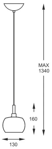 Zuma Line P0076-01A-F4FZ - Křišťálový lustr na lanku CRYSTAL 1xG9/42W/230V