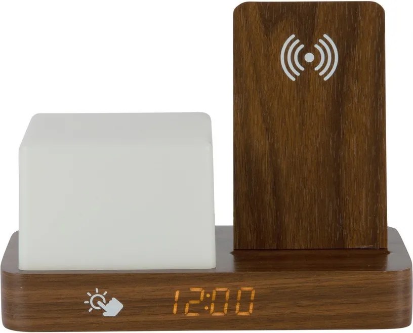 Digitální/stolní budík s bezdrátovou nabíječkou Retro LED Night Light – Karlsson