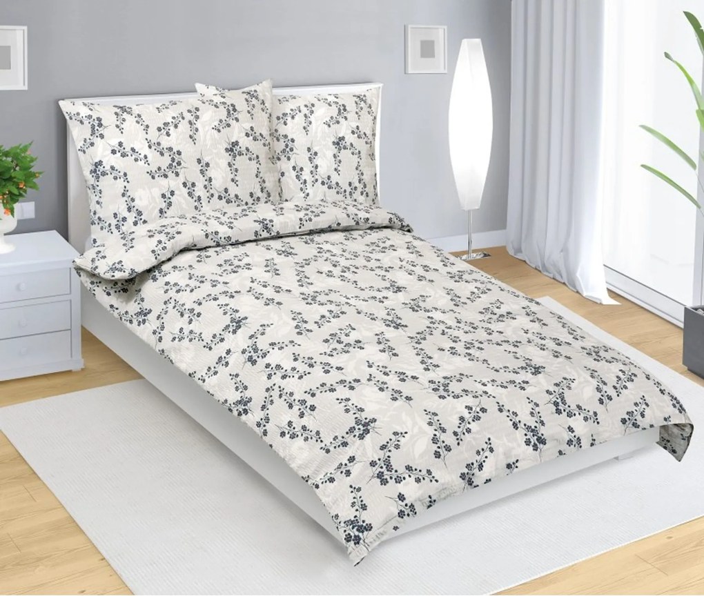 Povlečení krepové Béžová,Šedá,Červená 80/813 - 140x220, 70x90 cm
