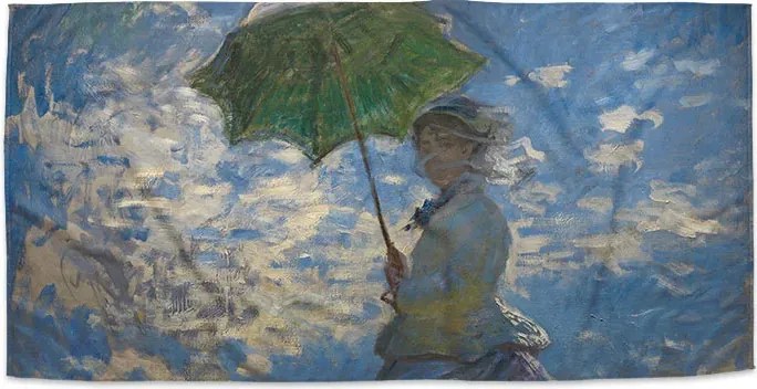 Sablio Ručník Dáma se slunečníkem - Claude Monet - 30x50 cm