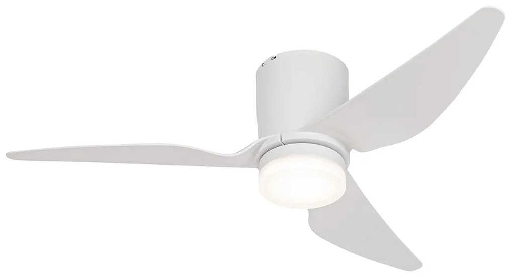 Stropní ventilátor bílý 123 cm vč. LED stmívatelný s dálkovým ovládáním - Patty