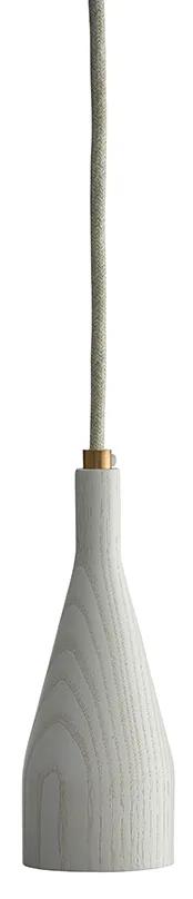 Minimalistické dřevěné svítidlo Timber Dekor: Bílé jasanové dřevo, Rozměr: ø68/177 mm