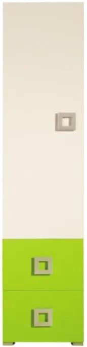 Labirynt šatní skříň LA3 Barva: krémová / limetka, Strana otevírání: pravá