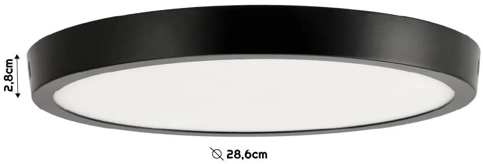 BERGE Přisazený kulatý černý LED panel 24W EMC - neutrální bílá