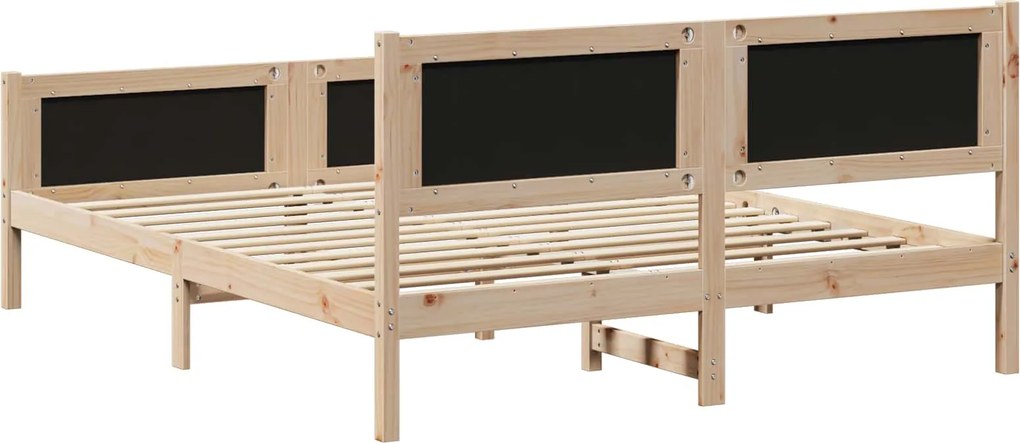 Rám postele Hnědá a taupe 160 x 200 cm Masivní borovicové dřevo 3394311