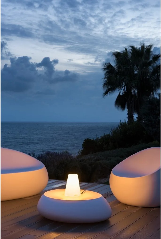 LA 1001778 KIROCONE TL venkovní stolní lampa, E27, IP44, bílá, max. 60W - BIG WHITE (SLV)