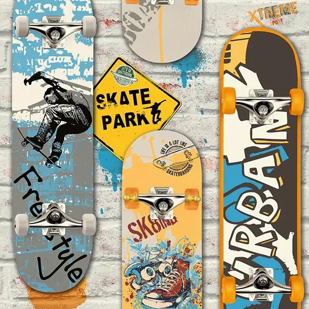 Papírová tapeta na zeď Skateboardy L29505, Vavex 2019, Vavex