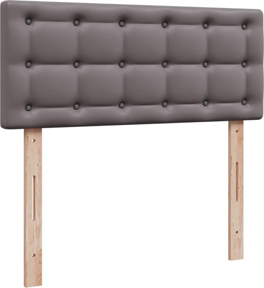 Box spring postel s matrací šedá 120x190 cm umělá kůže 3288414