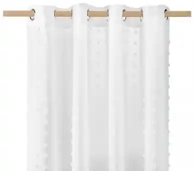 Stylová bílá záclona s kuličkami 140 x 250 cm | BIANO