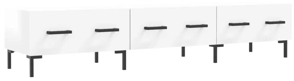 TV skříňka bílá s vysokým leskem 150x36x30 cm kompozitní dřevo - Default Title