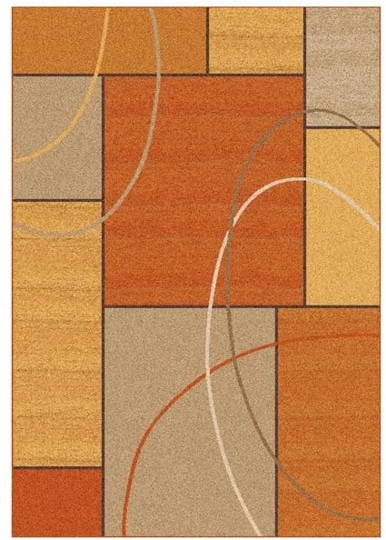 Oranžový koberec Universal Delta, 133 x 190 cm