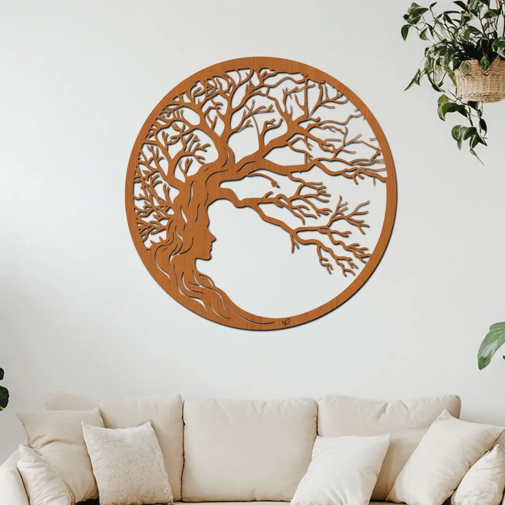 dřevo života Dřevěný strom VĚDOMÍ na zeď Zvolte rozměr (cm): 60x60, Zvolte barvu dekoru: Javor