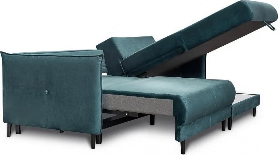 Casarredo - Komfort nábytek Rohová sedací souprava LASTRONI rozkládací s úložným prostorem, pravá, látky A1 | potah: rosario 67,barva: N12 bílá