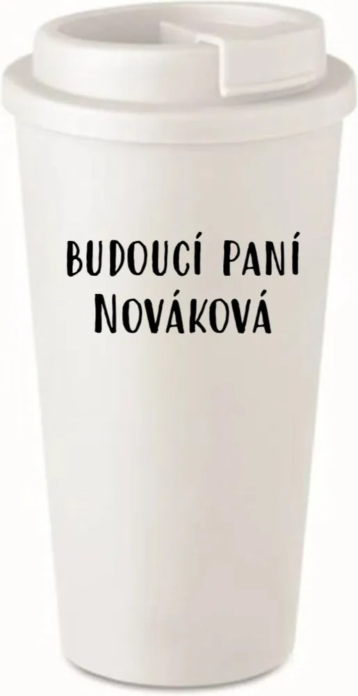 Personalizovaný cestovní termohrnek - budoucí paní
