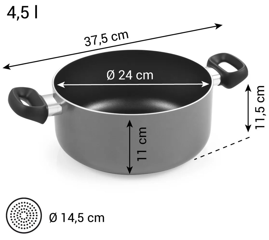 TESCOMA Kastrol BRAVA ø 24 cm, 4,5 l