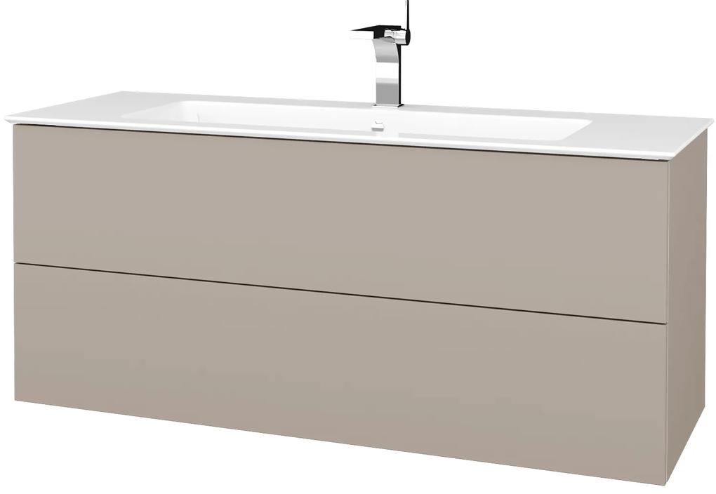 Dřevojas Koupelnová skříň VARIANTE SZZ2 120 (umyvadlo Pura) Varianta: N01 Bílá lesk / M05 Béžová mat