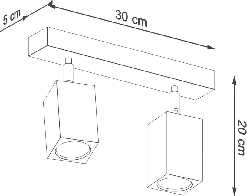 Sollux Lighting Stropní svítidlo KEKE 2 dub