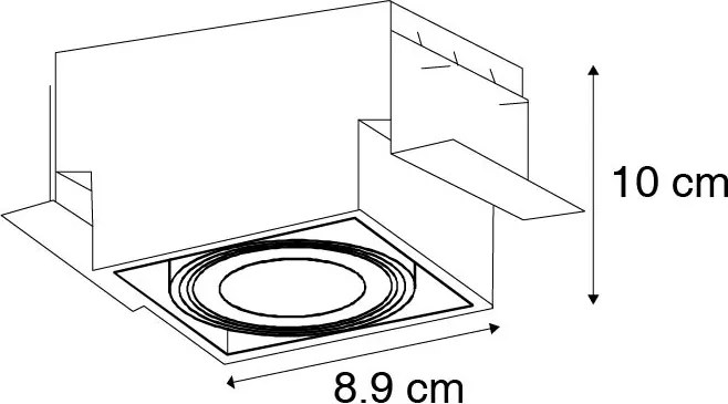 Zapuštěné bodové světlo bílé GU10 naklápěcí a otočné bez rámu - Oneon