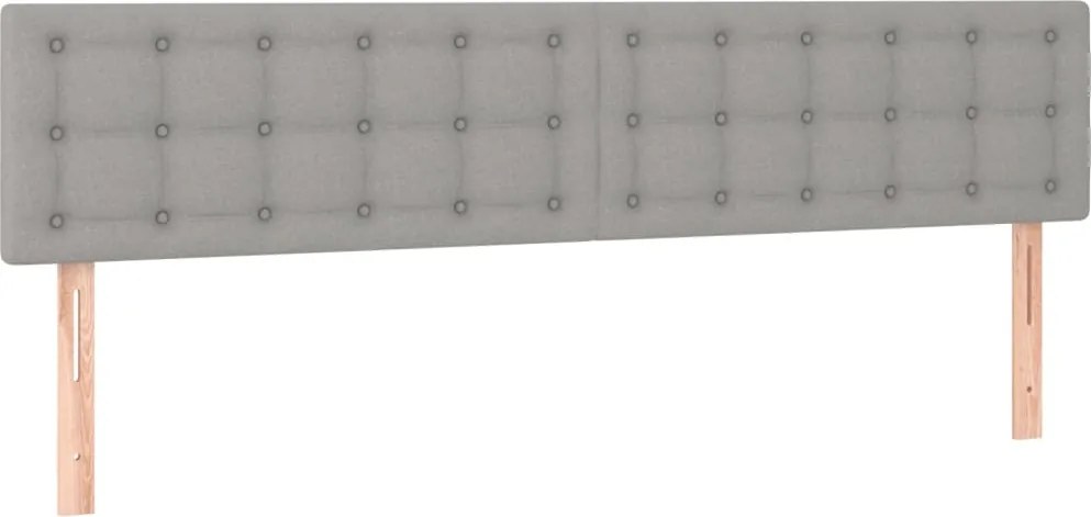 Box spring postel s matrací světle šedá 200 x 200 cm textil 3140401