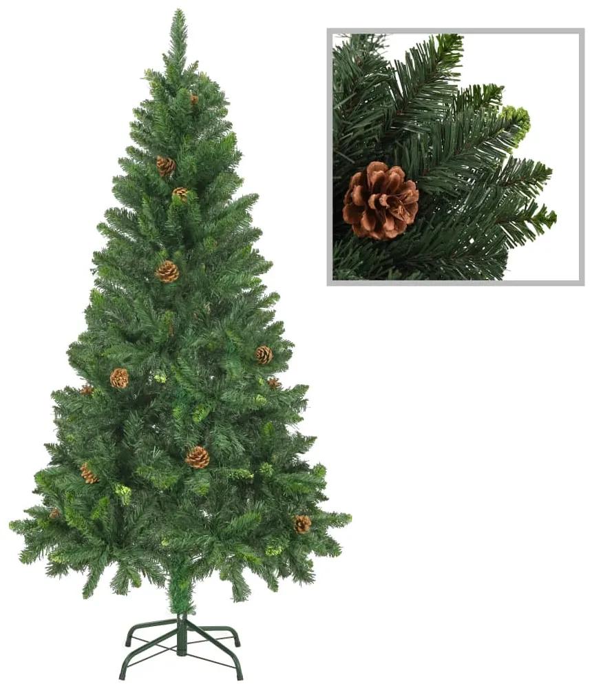 Umělý vánoční stromek se šiškami zelený 150 cm,  284314 HangarStore.cz