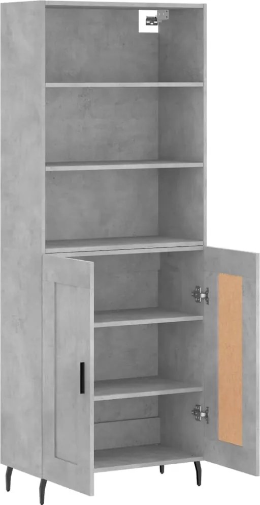 Skříň highboard betonově šedá 69,5x34x180 cm kompozitní dřevo 3189977