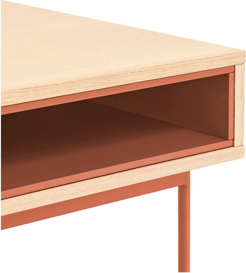 Pracovní stůl s deskou v dubovém dekoru 60x120 cm Yoko – Teulat
