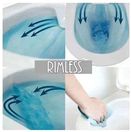 Mexen RICO Rimless, závěsná WC mísa se sedátkem + bidet, bílá, 30724000+35724800