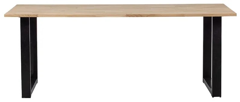 Jídelní stůl tablo 220 x 90 cm nohy do tvaru u dubový MUZZA