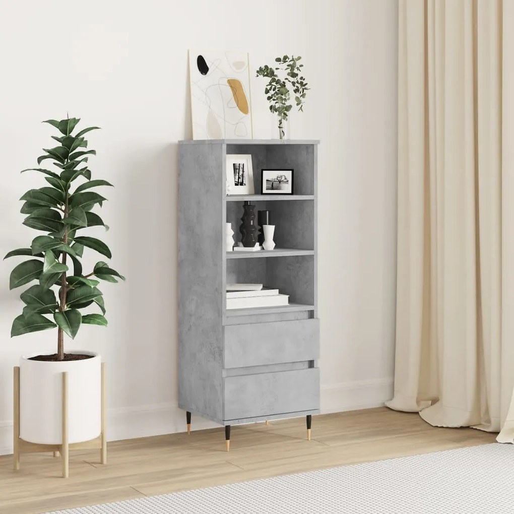Skříň highboard betonově šedá 40 x 36 x 110 cm kompozitní dřevo