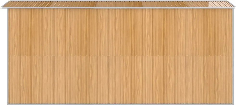 Zahradní kůlna světle hnědá 192x440x223 cm pozinkovaná ocel 3147474
