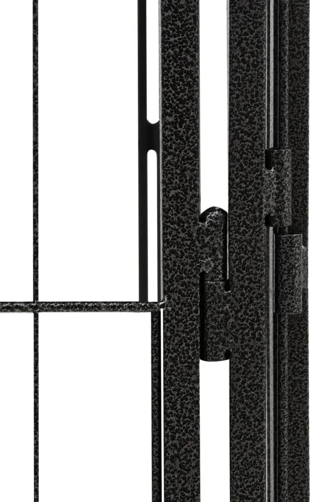 vidaXL 20panelová ohrádka pro psy černá 100 x 50 cm práškovaná ocel [3115970]