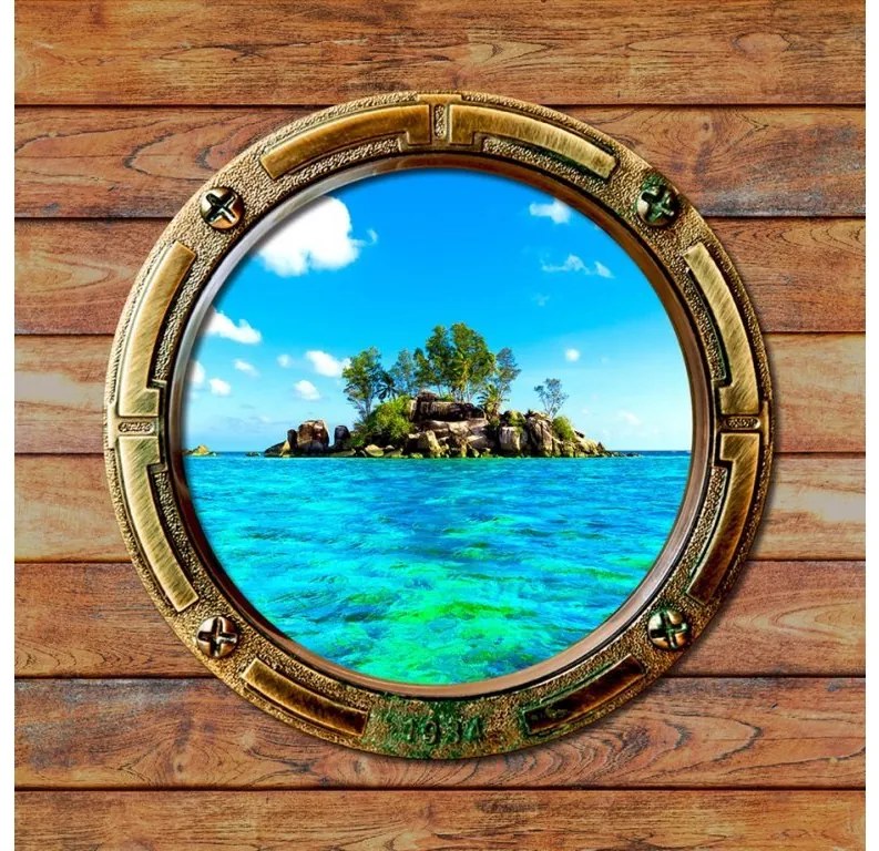 Fotopolštář Porthole CN3627 / Dekorativní polštář CN-3627 45x 45 cm AG Design