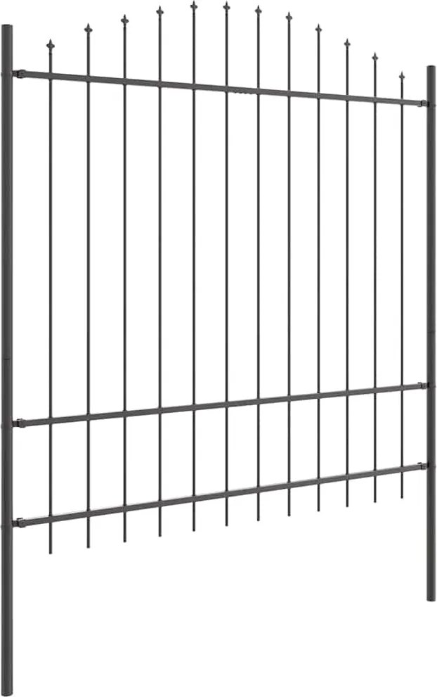 Zahradní plot WOERDEN 4 ks 170 x 215 cm Práškově lakovaná ocel 3360110