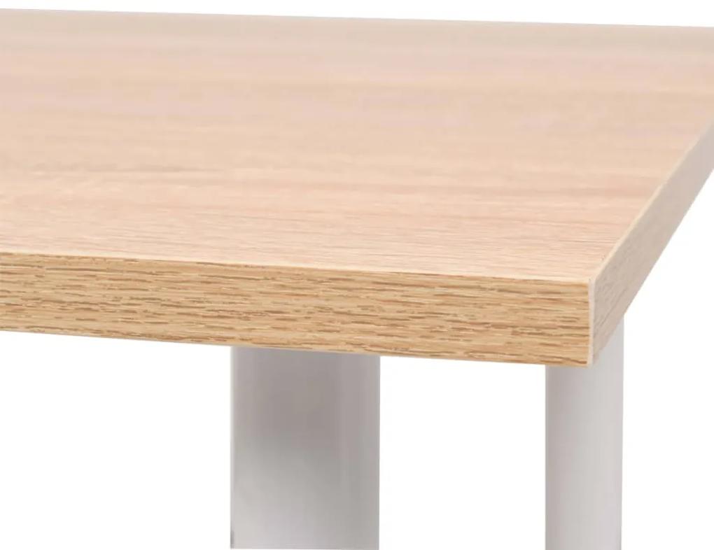 vidaXL Jídelní stůl 120 x 60 x 73 cm barva dub a bílý