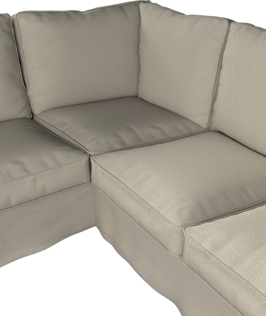 Potah na pohovku IKEA Ektorp rohová barva béžová látka pletený vzor
