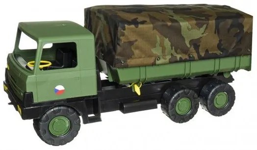 Teddies Auto Tatra 815 plast 75cm vojenská khaki valník s plachtou