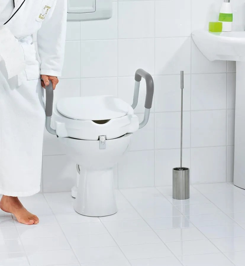 Ridder WC sedátko zvýšené 10cm, s madly, bílá