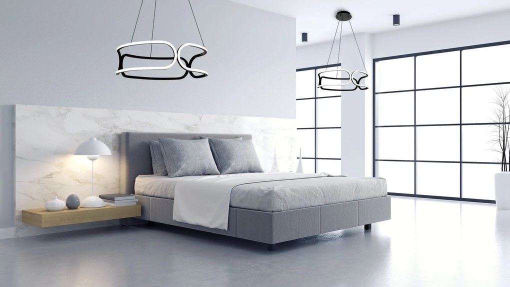 Toolight - LED závěsné svítidlo + dálkové ovládání APP790-CP TRIO BLACK, černá, OSW-07901