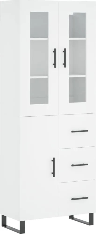 Skříň highboard bílá 69,5 x 34 x 180 cm kompozitní dřevo 3198489