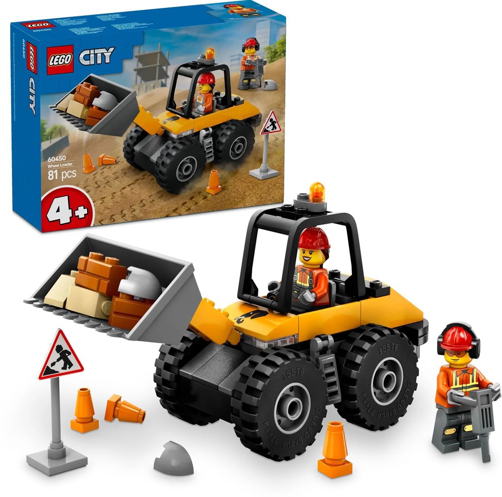 Lego city 60450 žlutý kolový nakladač 5702017784687