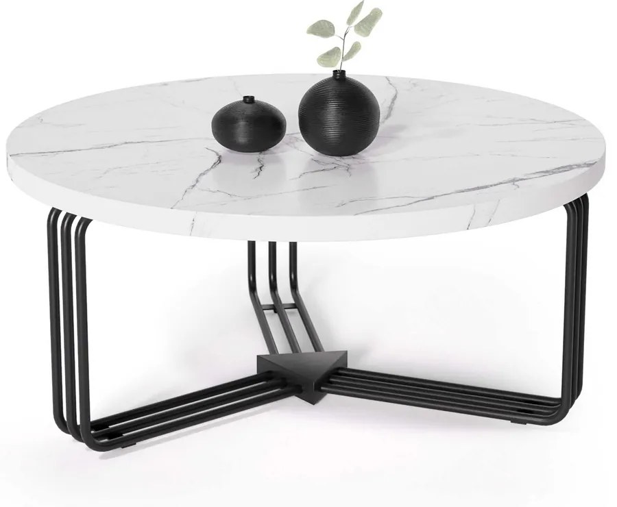Konferenční stolek Antica, bílá / černá