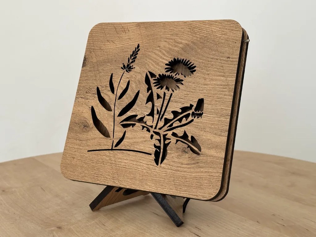 Li-Go "Pampeliška" lampa 19x19cm provedení povrchu: ořech