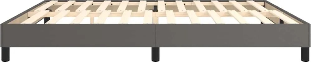 Rám postele s boxspringem šedá 200 x 200 cm umělá kůže 3120722