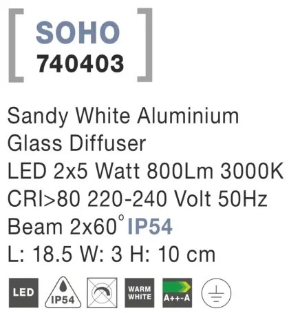 Venkovní LED svítidlo Soho 18.5 bílé