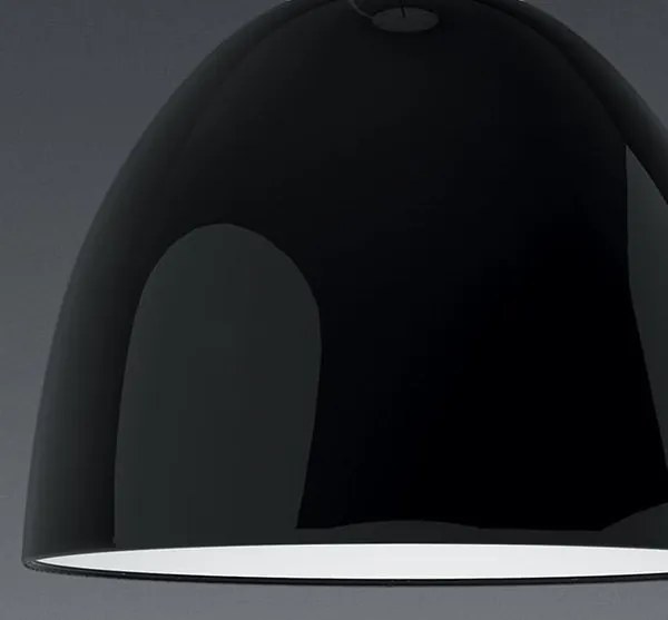 Artemide Designové závěsné LED svítidlo Nur Gloss mini Ø 36,6cm, 2700K, 1 x E27 Barva: Černá