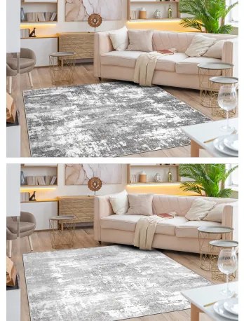 koberec MATEO 8038/644 Moderní vintage strukturální šedá velikost 160x220 cm | krásné koberce cz