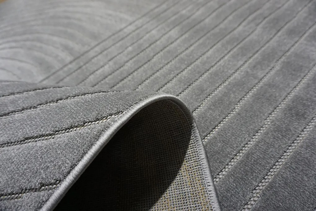 BE Koberec Zen Garden Collection 2403 GREY - šedý obdélníkový Rozměr: 60x100 cm