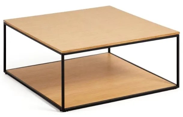 Konferenční stolek s deskou v dubovém dekoru 80x80 cm Yona - Kave Home