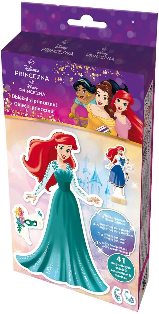 JIRI MODELS Magnetické oblékání + omalovánky Disney Princezny Ariel 9