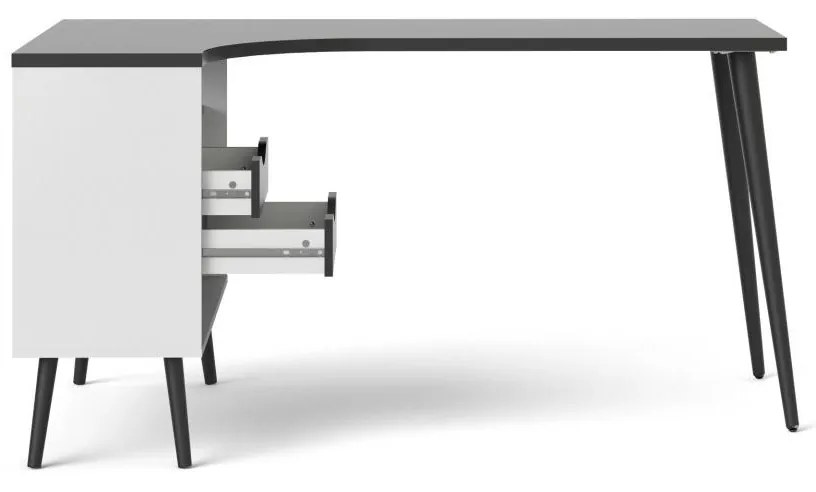 Tvilum Psací stůl Retro 450 bílá/černá
